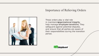 Relieving Order Sample, Relieving Order Template | PPTX
