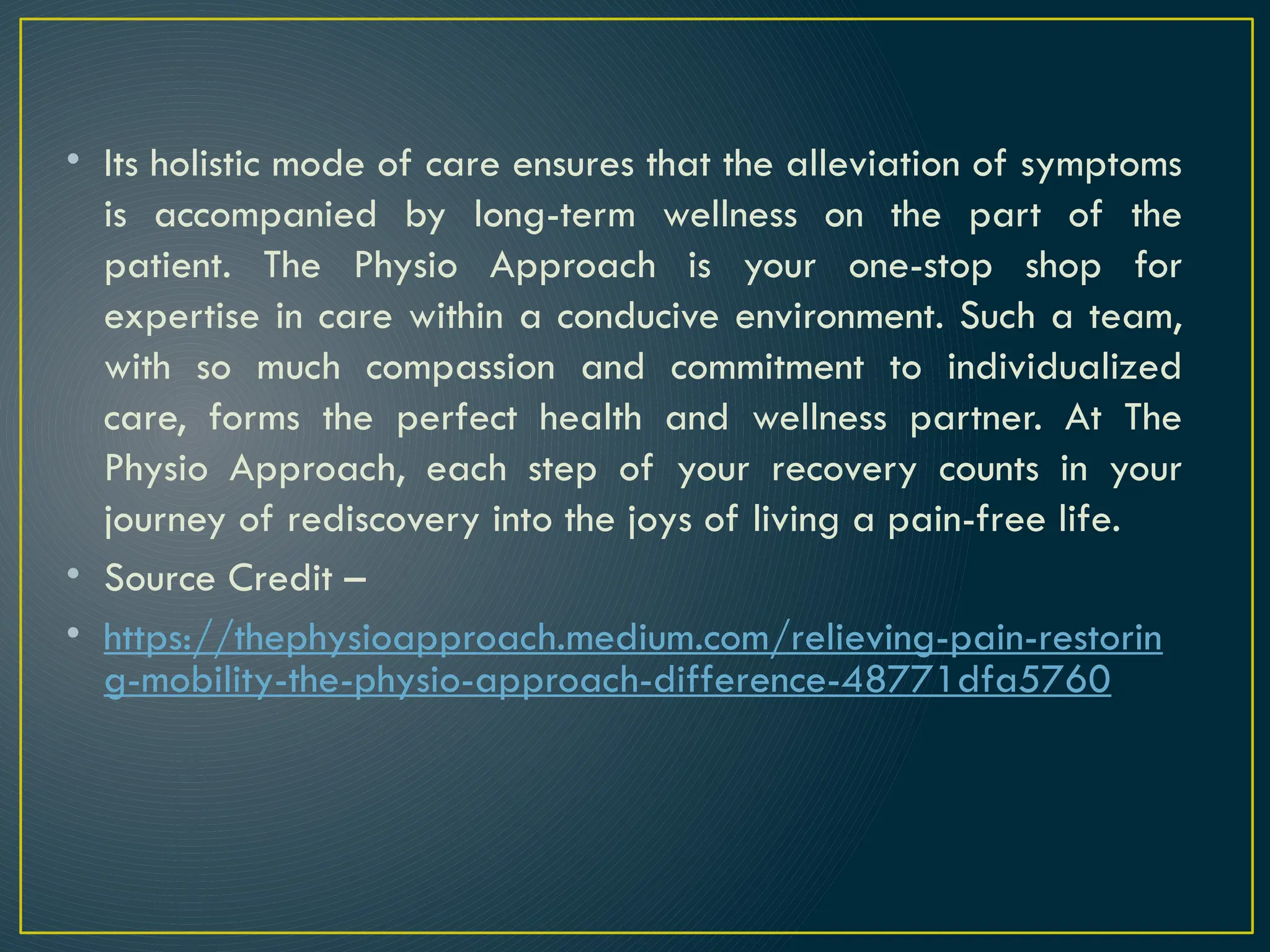 Relieving Pain, Restoring Mobility: The Physio Approach Difference | PPTX