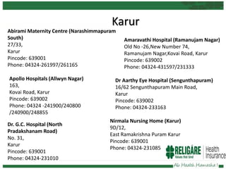 Religare Health Insurance - Network Hospital In Tamil Nadu | PPTX | Eye ...