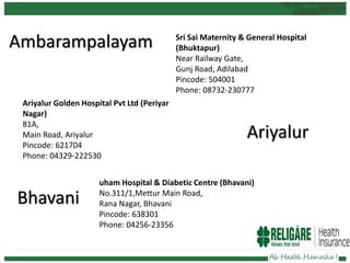 Religare Health Insurance - Network Hospital In Tamil Nadu | PPTX