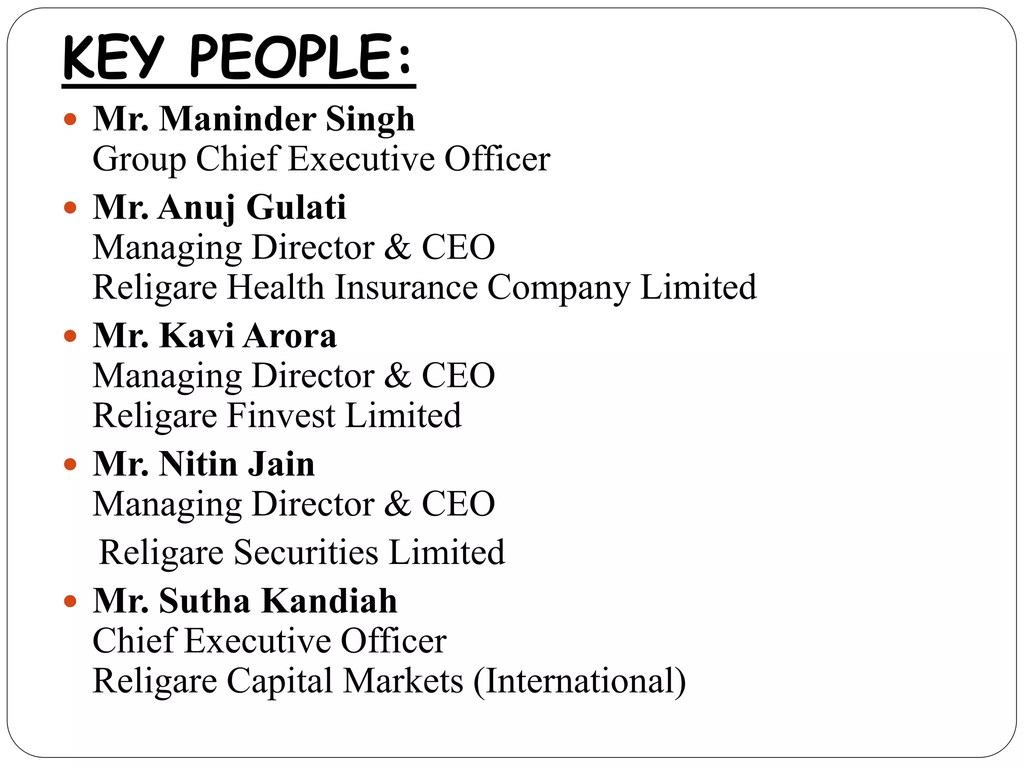 Religare swot and non life insurance porter's 5 | PPTX