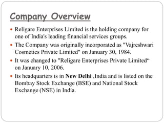 Religare swot and non life insurance porter's 5 | PPTX