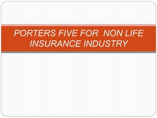 Religare swot and non life insurance porter's 5 | PPT