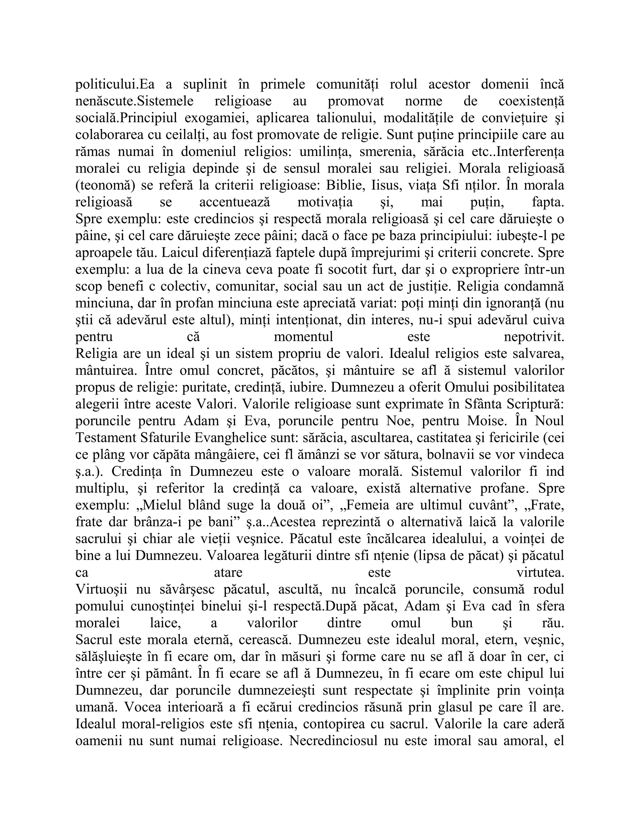 Religie si morala articol | DOCX