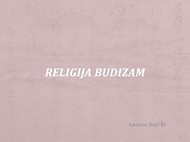 Religija budizam | PPTX