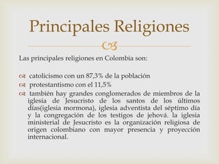 Religión en colombia | PPTX