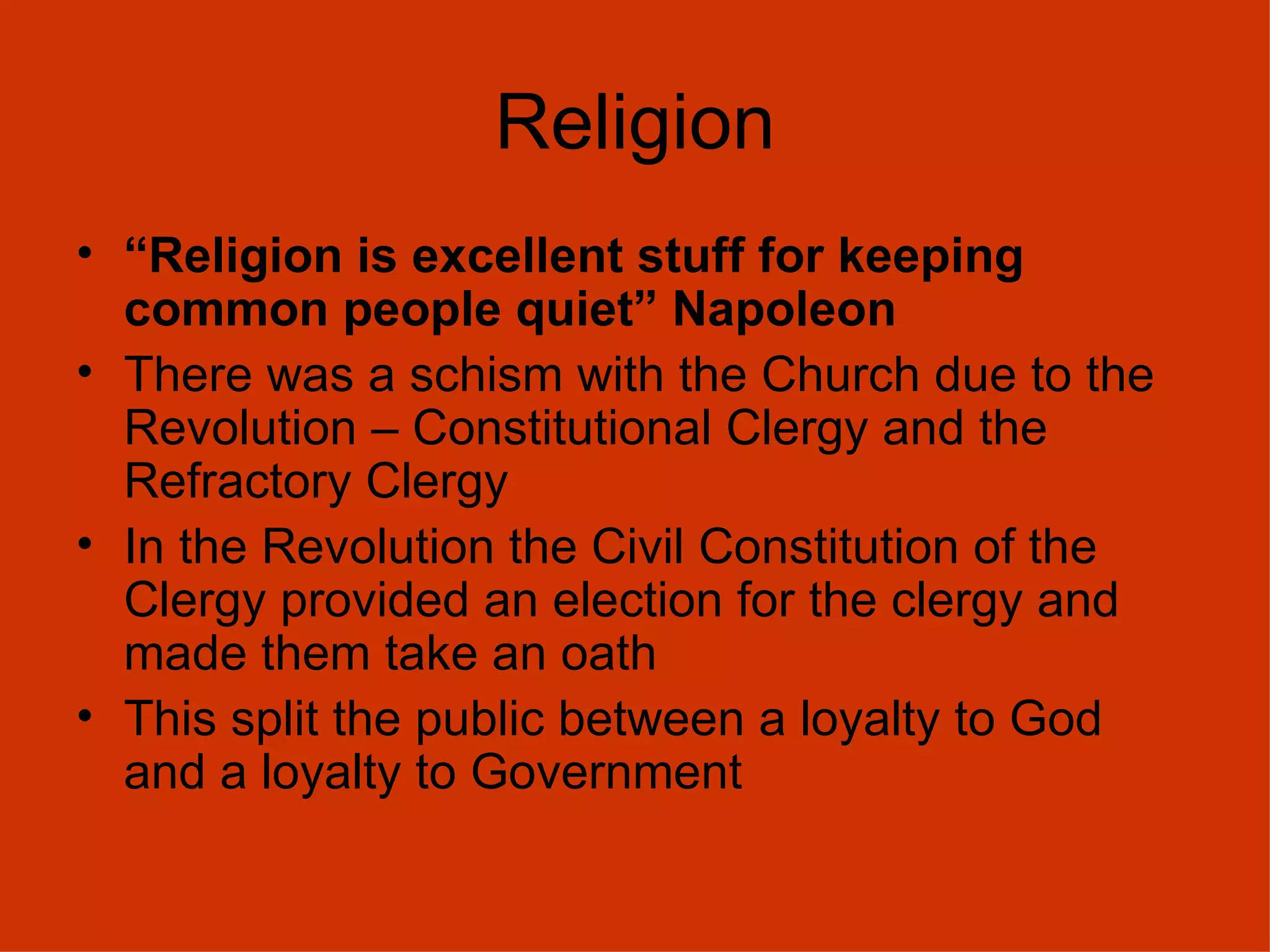Napoleon - Religion | PPT