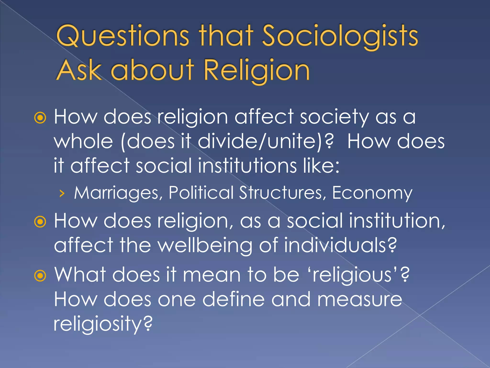 Sociology of Religion | PPTX