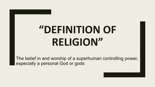 Introduction to Religion | PPT