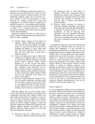 Religion And Disability Clinical, Research And Training Considerations ...