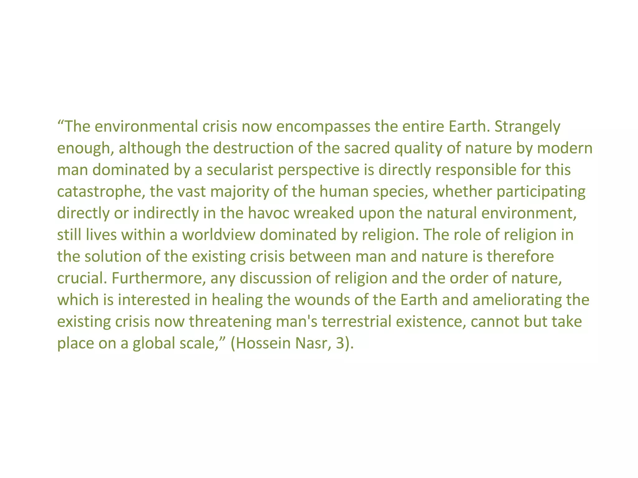 Religion and the Environment | PPT