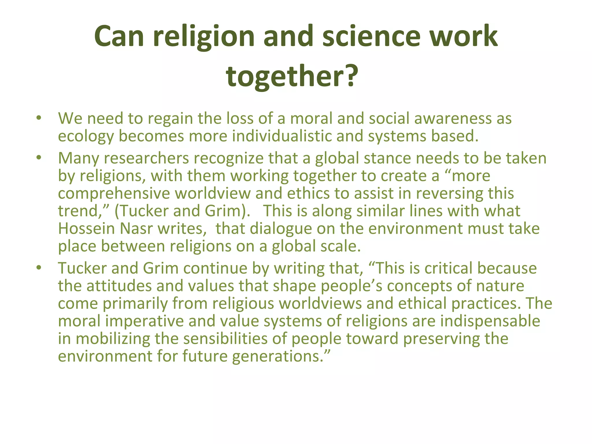 Religion and the Environment | PPT