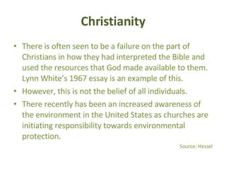 Religion and the Environment | PPT