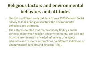 Religion and the Environment | PPT