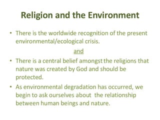 Religion and the Environment | PPT