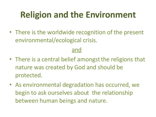 Religion and the Environment | PPT