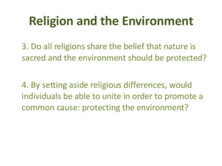 Religion and the Environment | PPT
