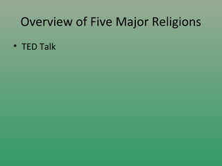 APHG Unit 3: Religion Intro | PPT