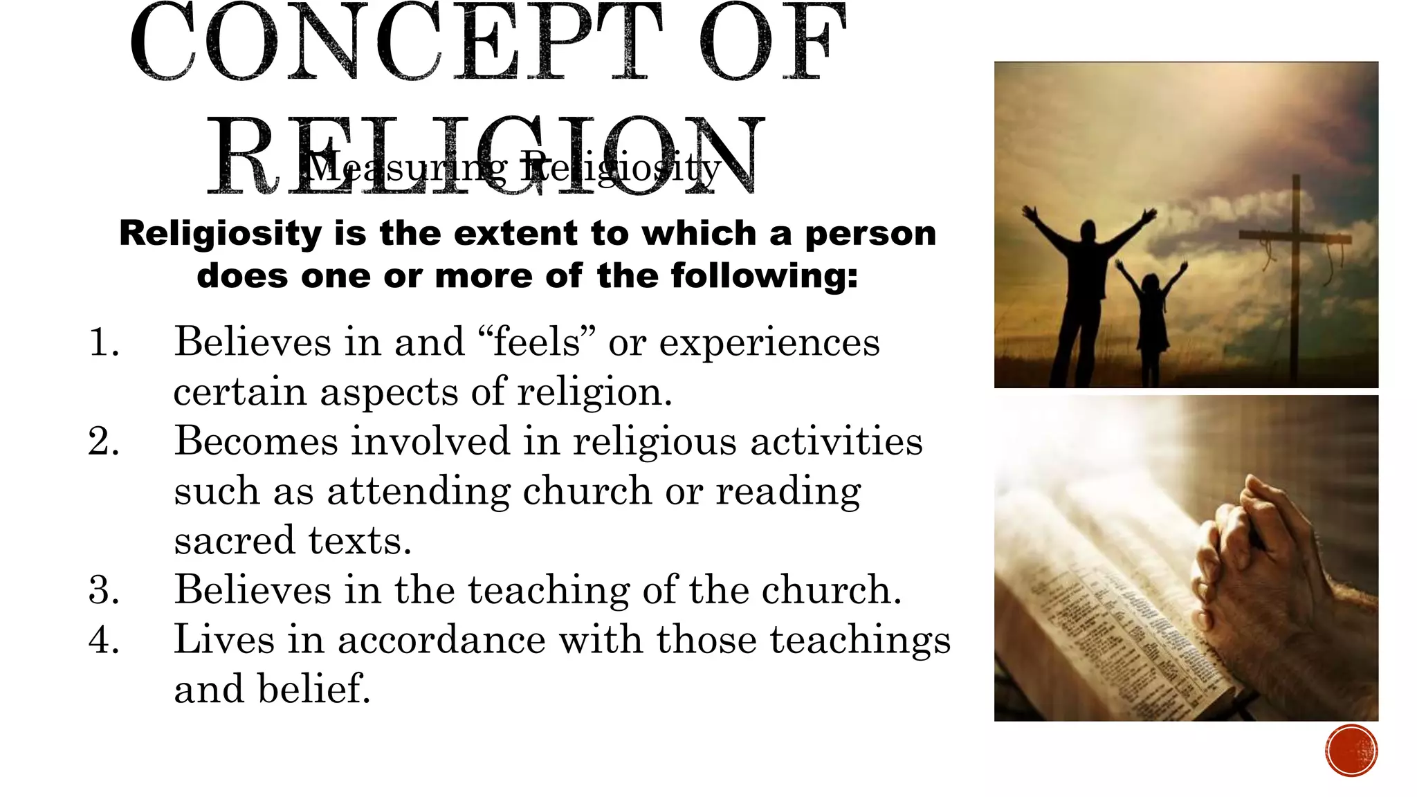 Religion - Lesson 1: Concept of Religon and Belief System | PPTX