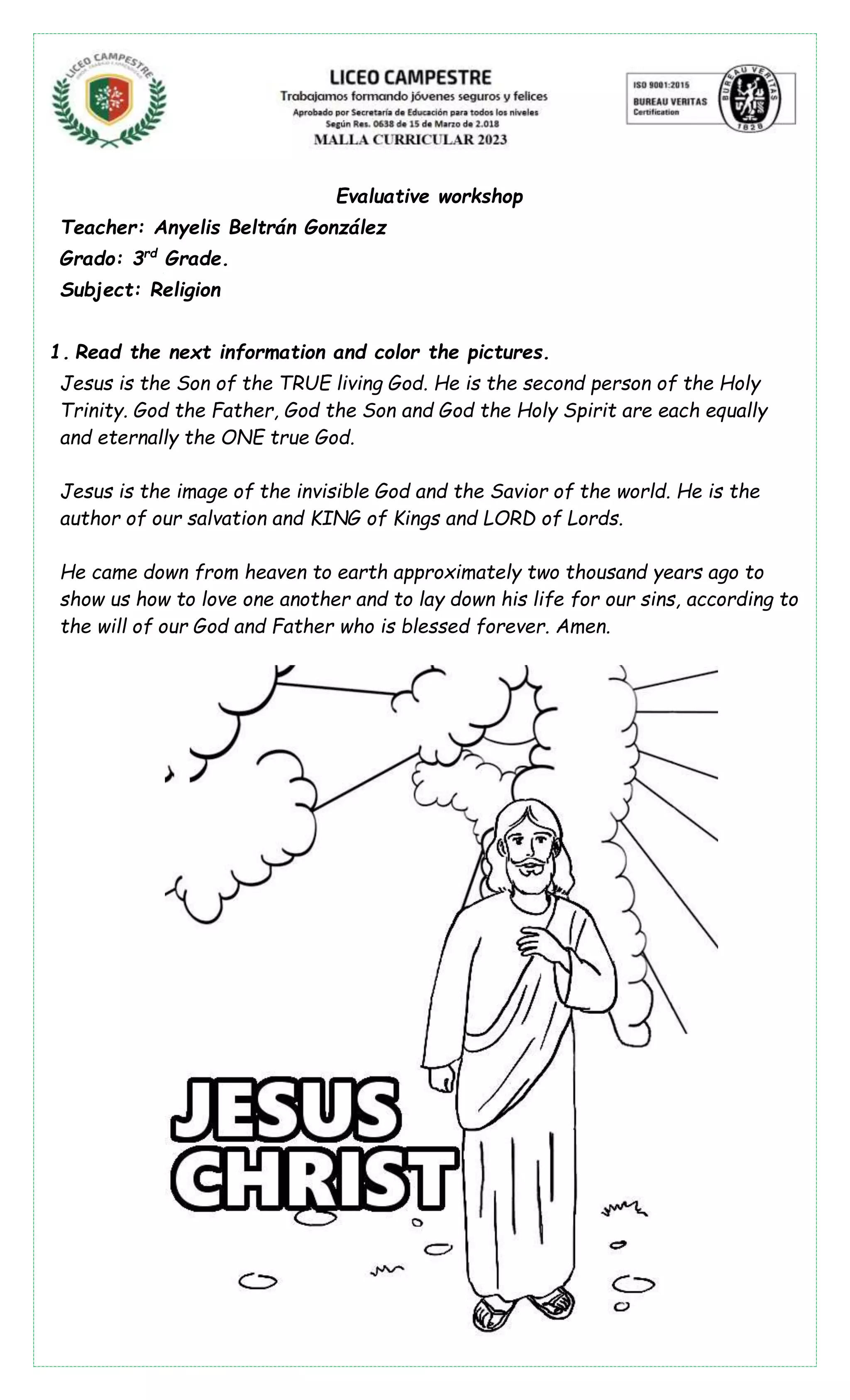 Religion 3rd Grade Evaluative workshop.docx