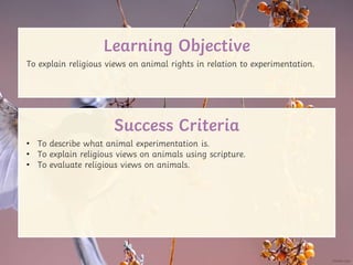 Full information of Religion and Animal Rights PowerPoint.ppt
