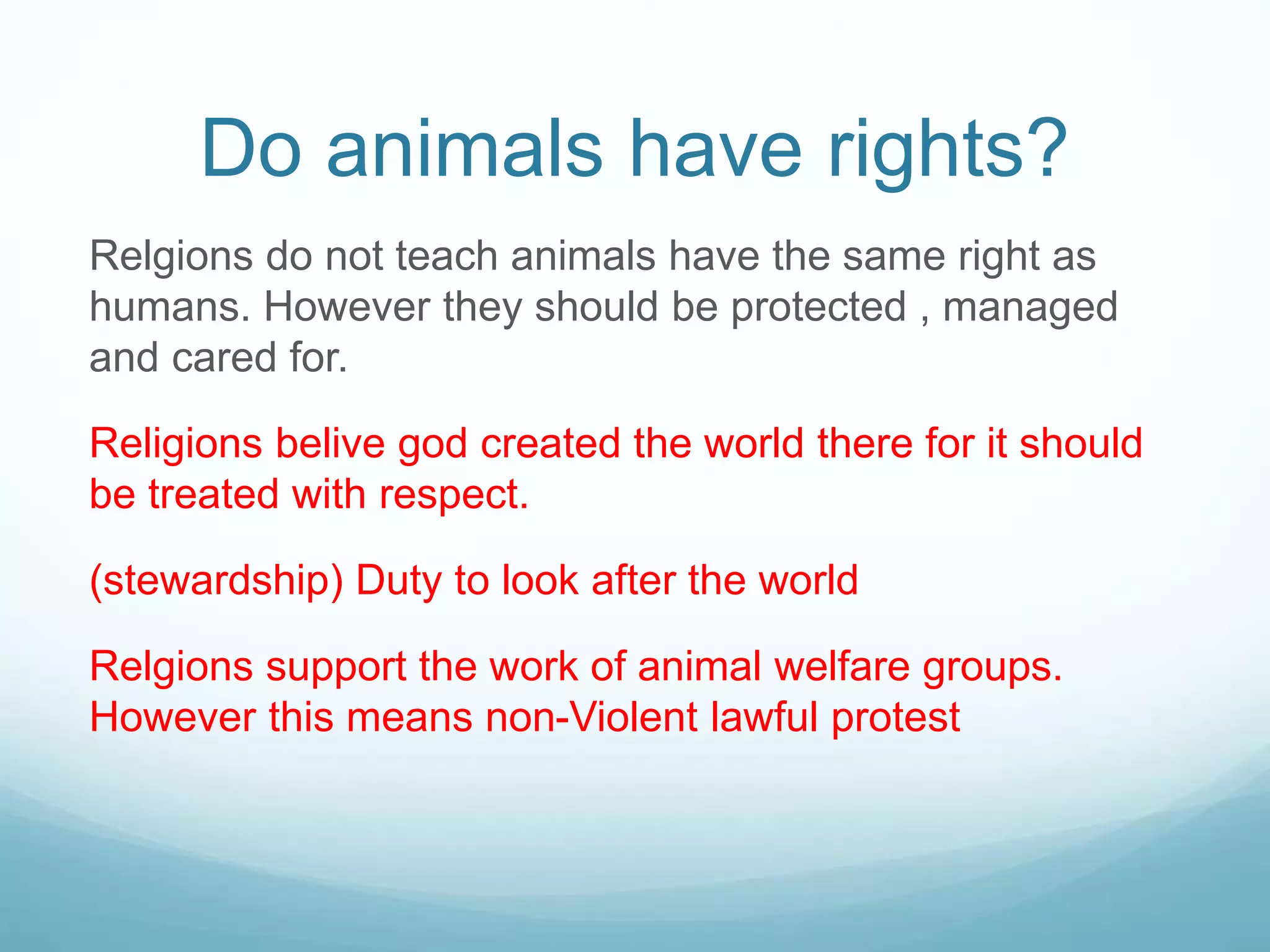 Religion and animals | PPTX