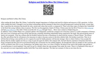 Religion And Belief In Bless Me Ultima Essay | PPT