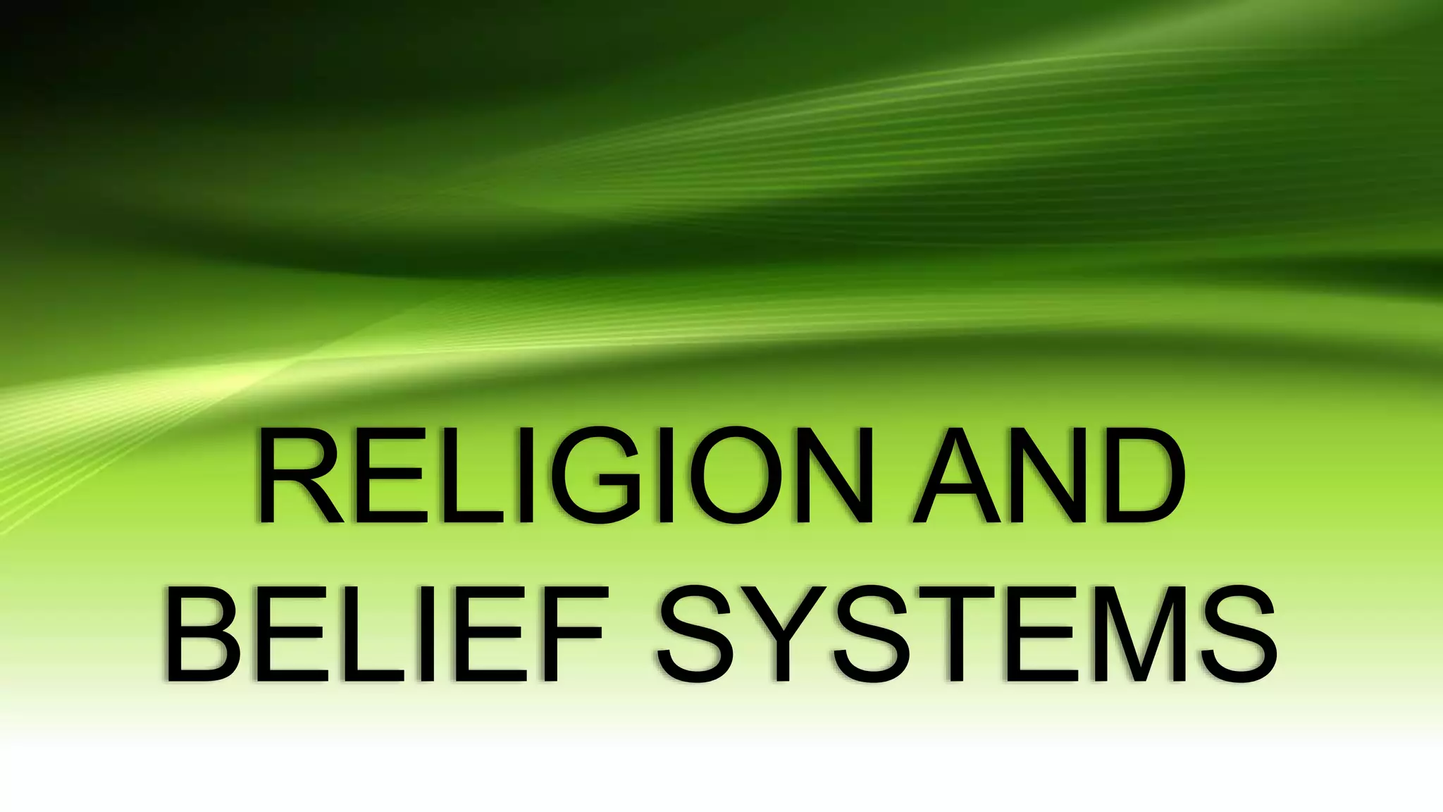 Religion and belief systems | PPTX