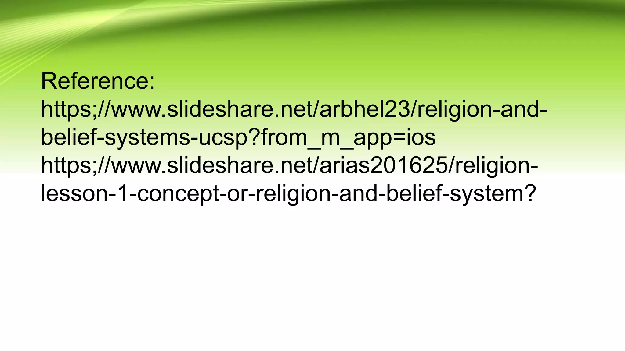 Religion and belief systems | PPTX