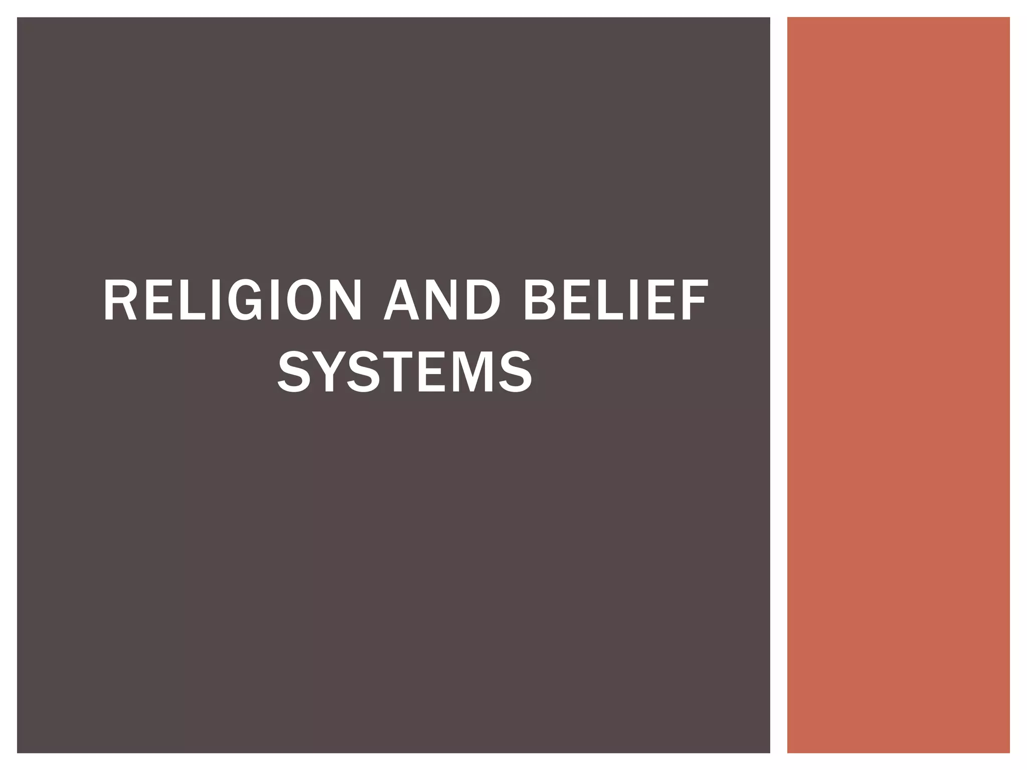 Religion and belief systems | PPTX