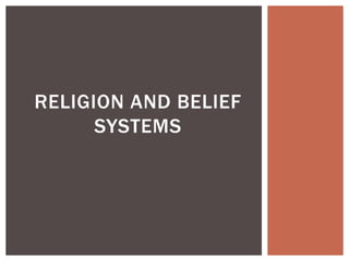 Religion and belief systems | PPTX