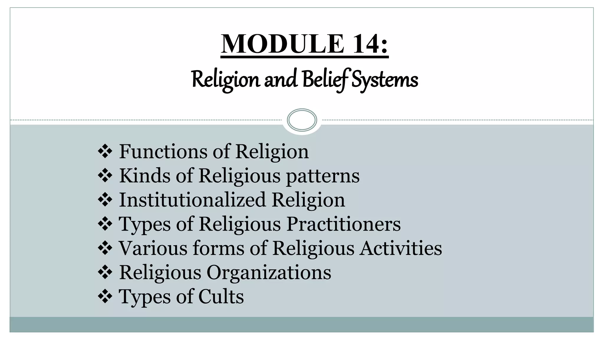 Religion and Belief Systems - UCSP | PPTX