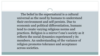 Religion and Belief Systems - UCSP | PPTX