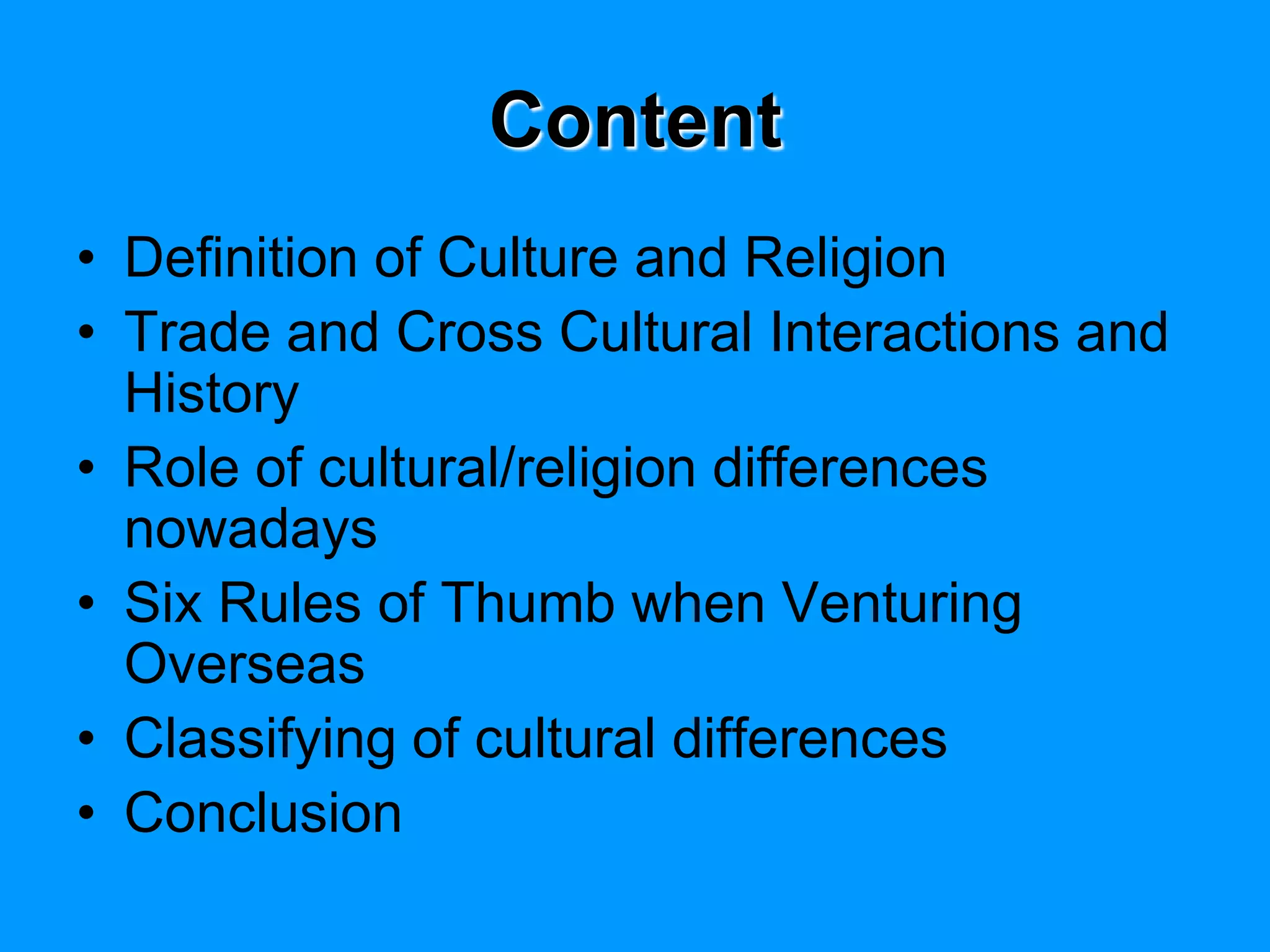 Religion and cultural interaction | PPTX