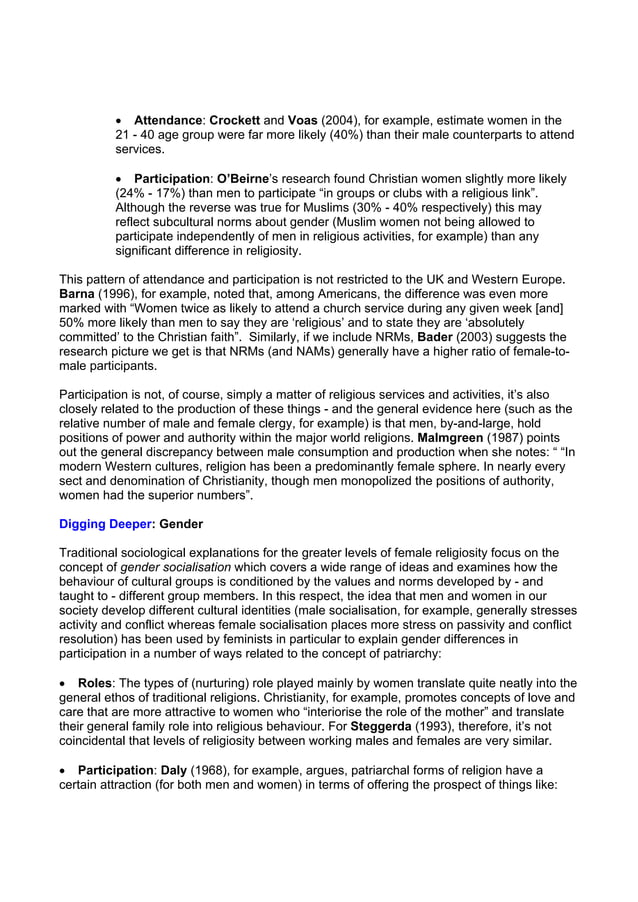 Religion and gender | PDF | Christianity | Religion & Spirituality