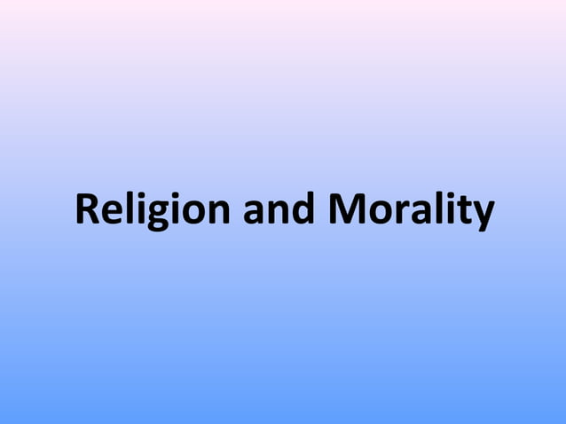 Religion and morality | PPT