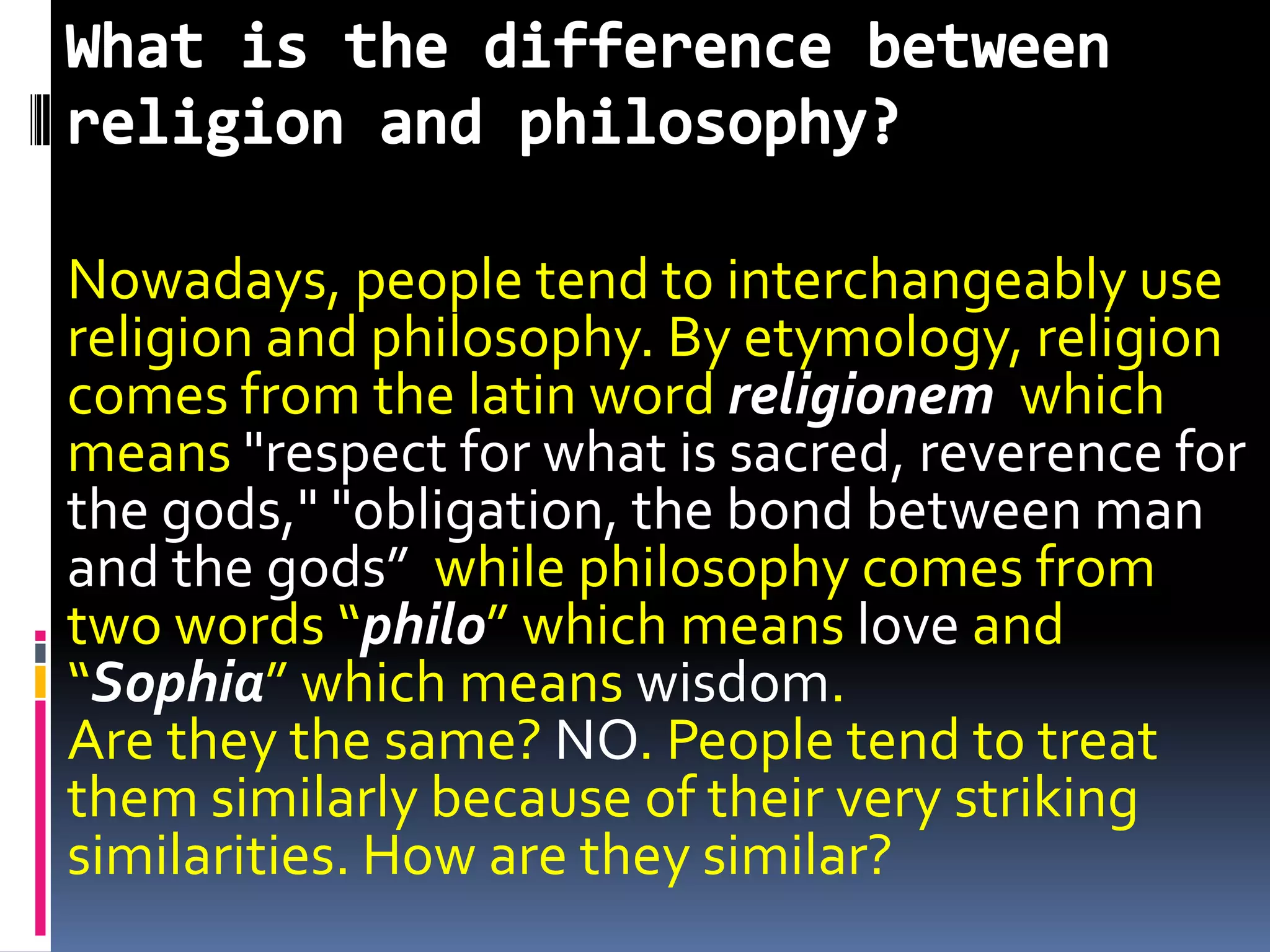 Religion and philosophy | PPTX