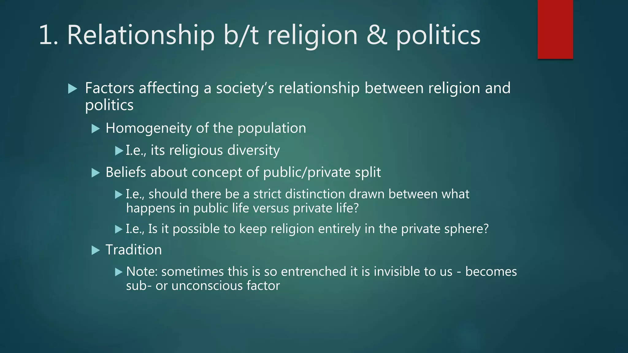 Religion and politics | PPTX