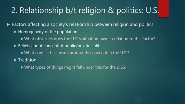 Religion and politics | PPTX | Politics