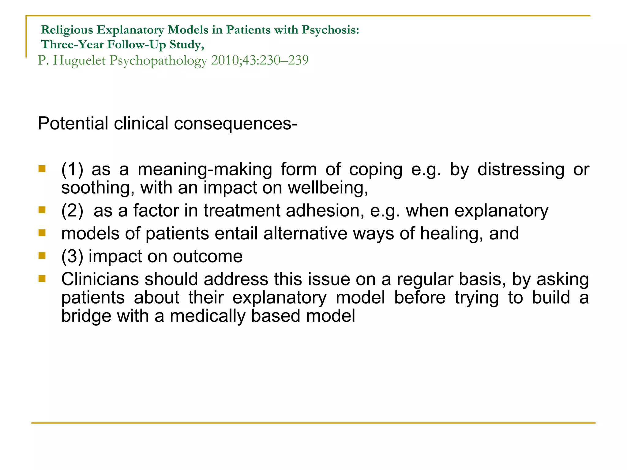 Religion and psychopathology | PPT