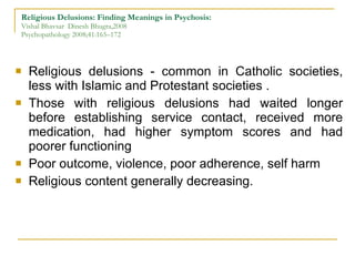 Religion and psychopathology | PPT