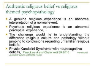 Religion and psychopathology | PPT