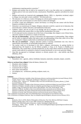 Religion and religious education | PDF
