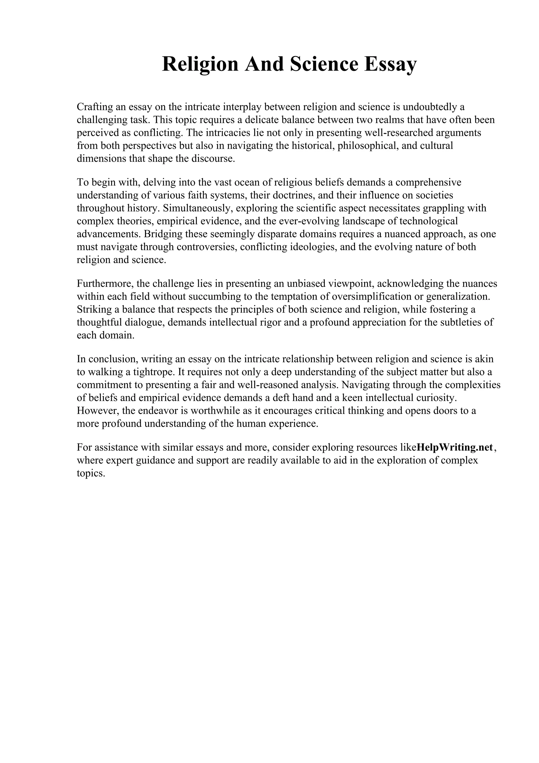 Religion And Science Essay.pdf