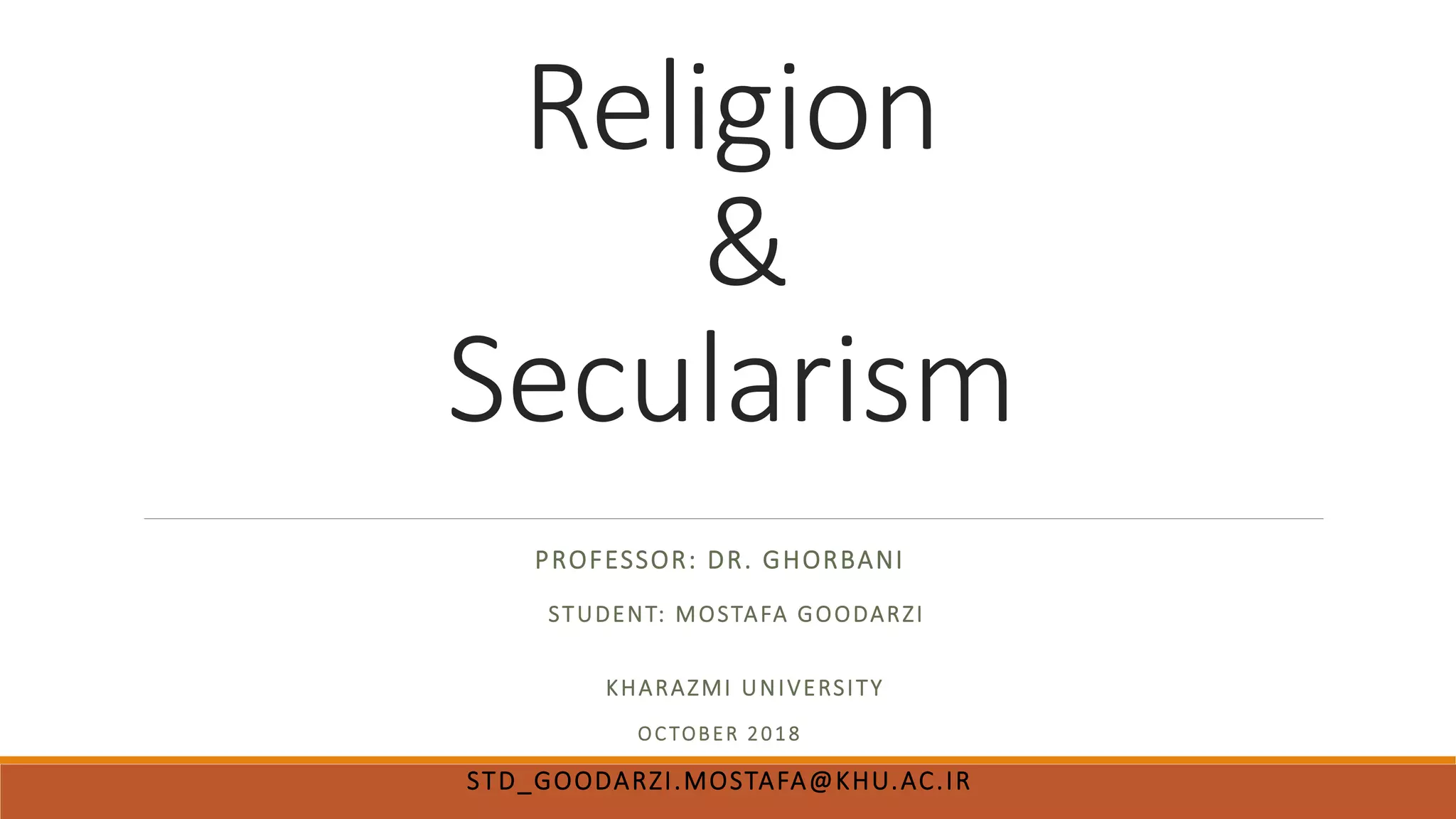 Religion and secularism | PPTX