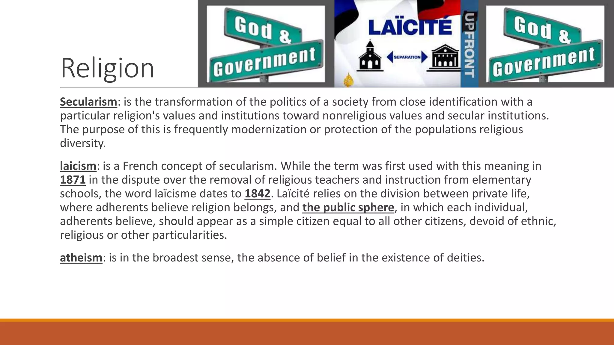 Religion and secularism | PPTX