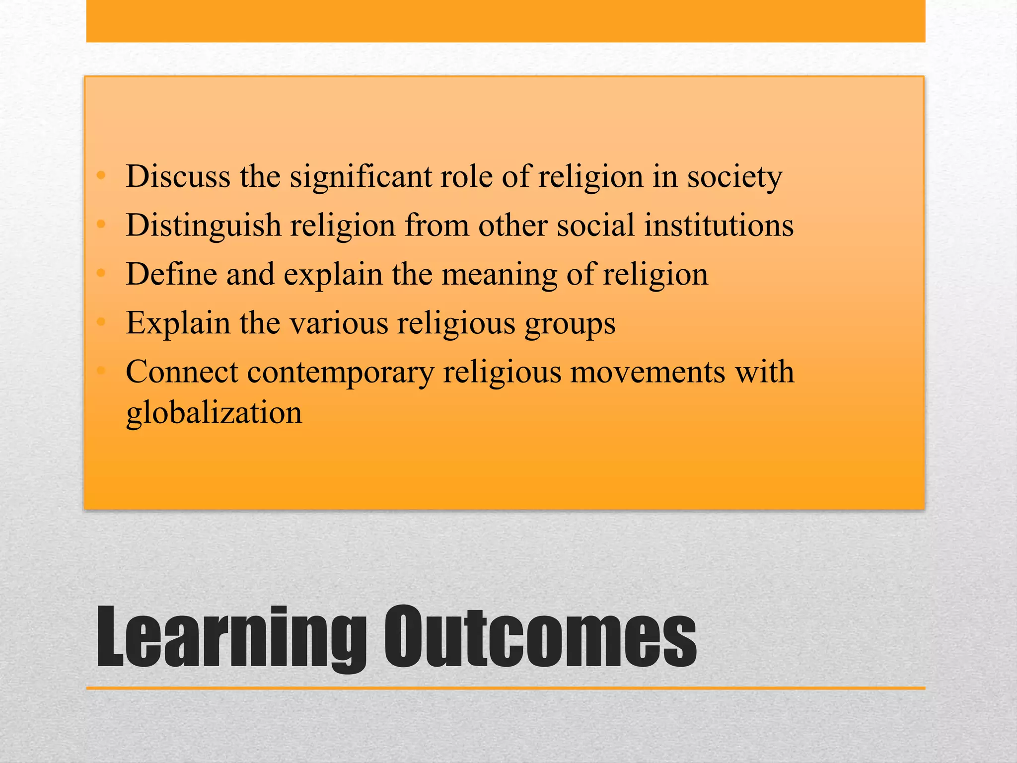 Religion and Society | PPTX