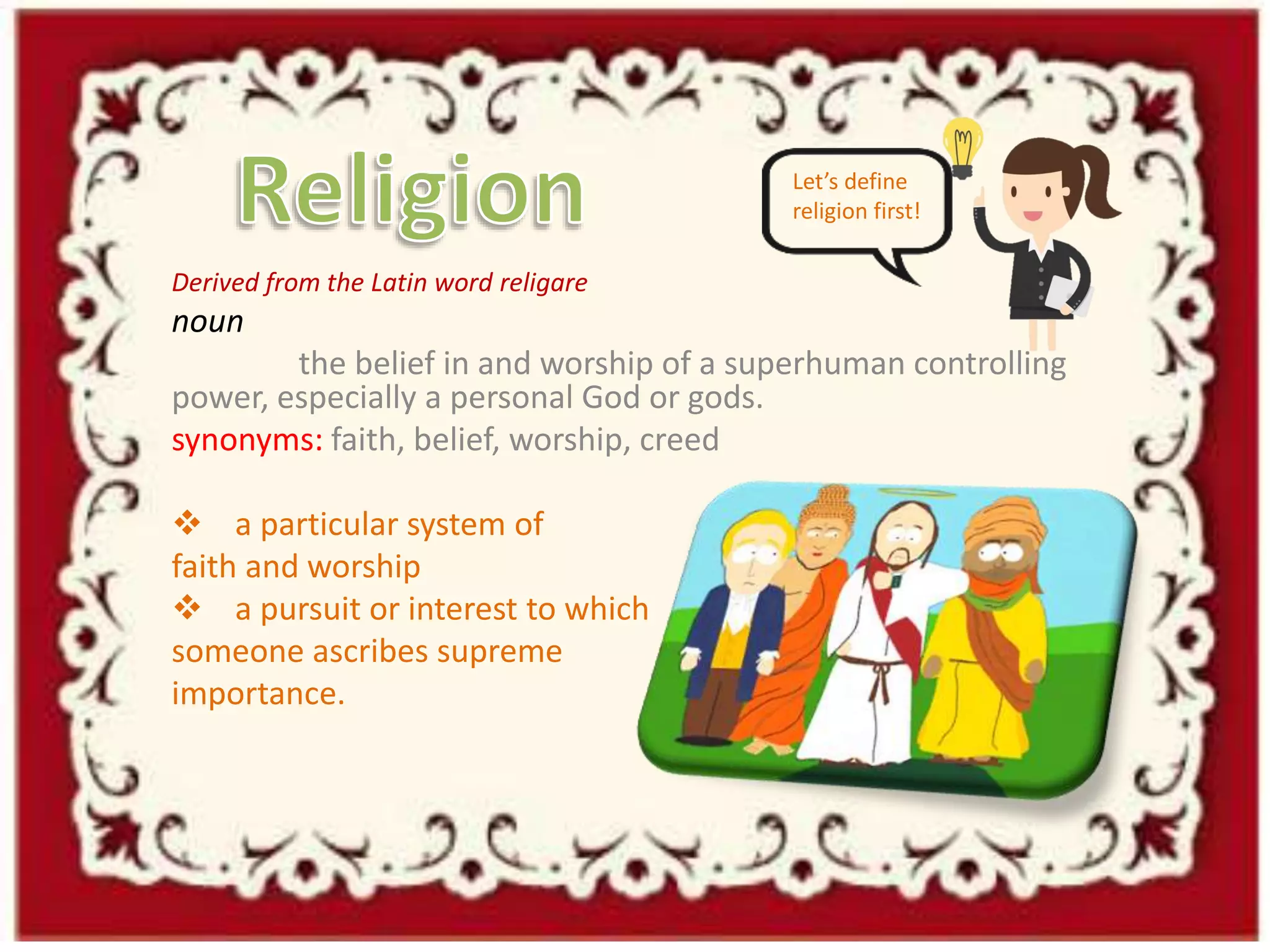 Religion and State as Agents of Socialization and Enculturation | PPTX