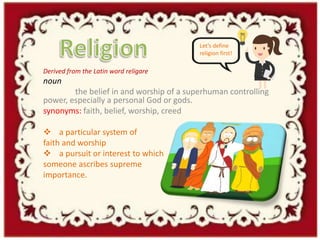 Religion and State as Agents of Socialization and Enculturation | PPTX