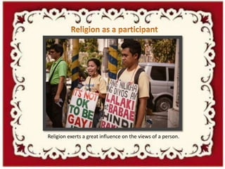 Religion and State as Agents of Socialization and Enculturation | PPTX